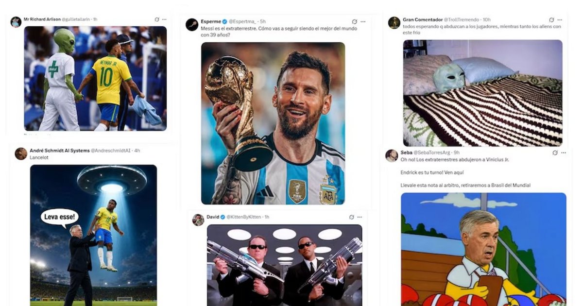 No aparecieron los aliens en Brasil-Escocia, pero los memes invadieron ...