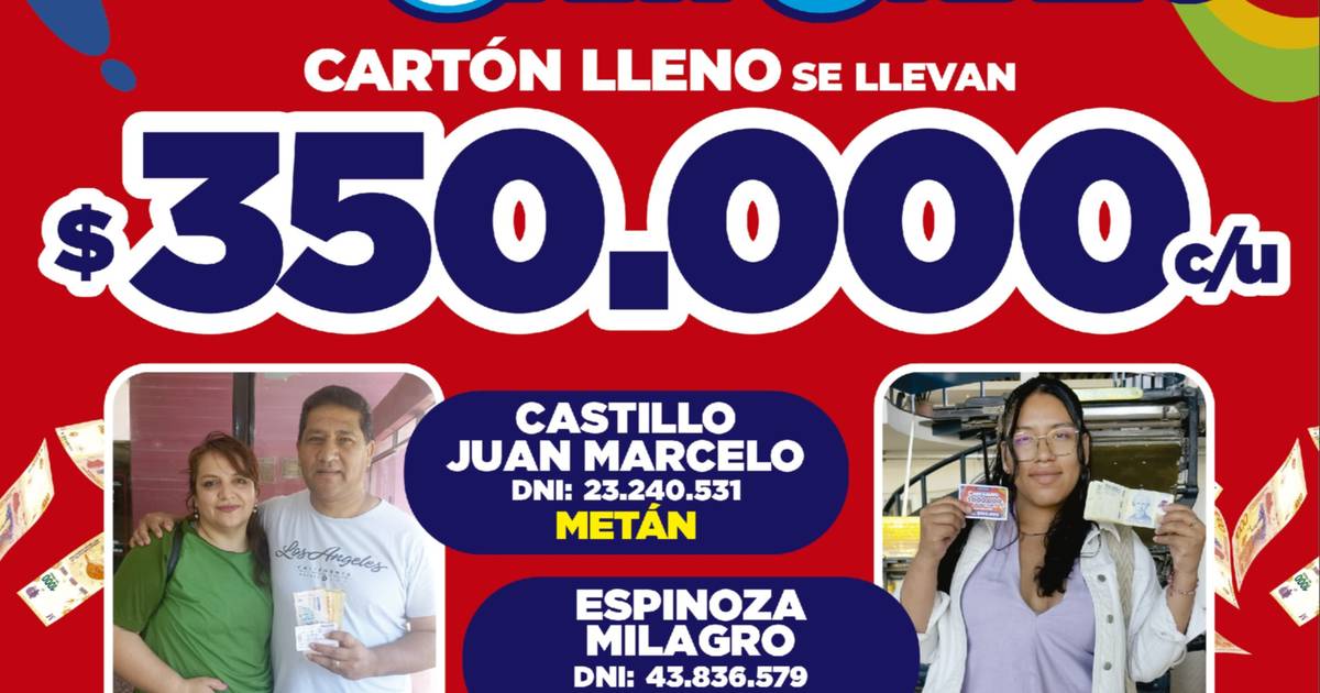 Cartonazo: ganadores de la semana